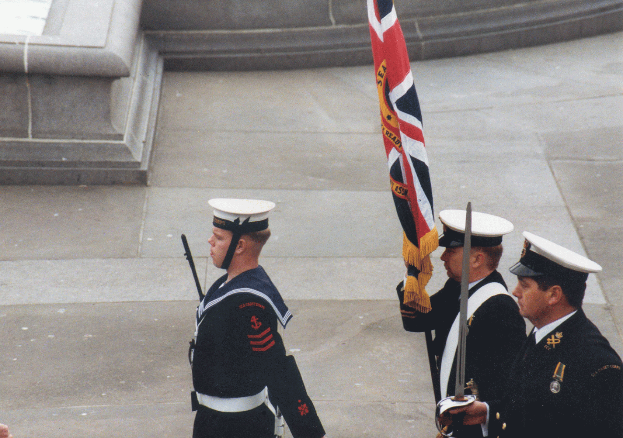 7-Carrying-the-Sea-Cadet-colour-at-Trafalgar-Day-parade-(1993 ...